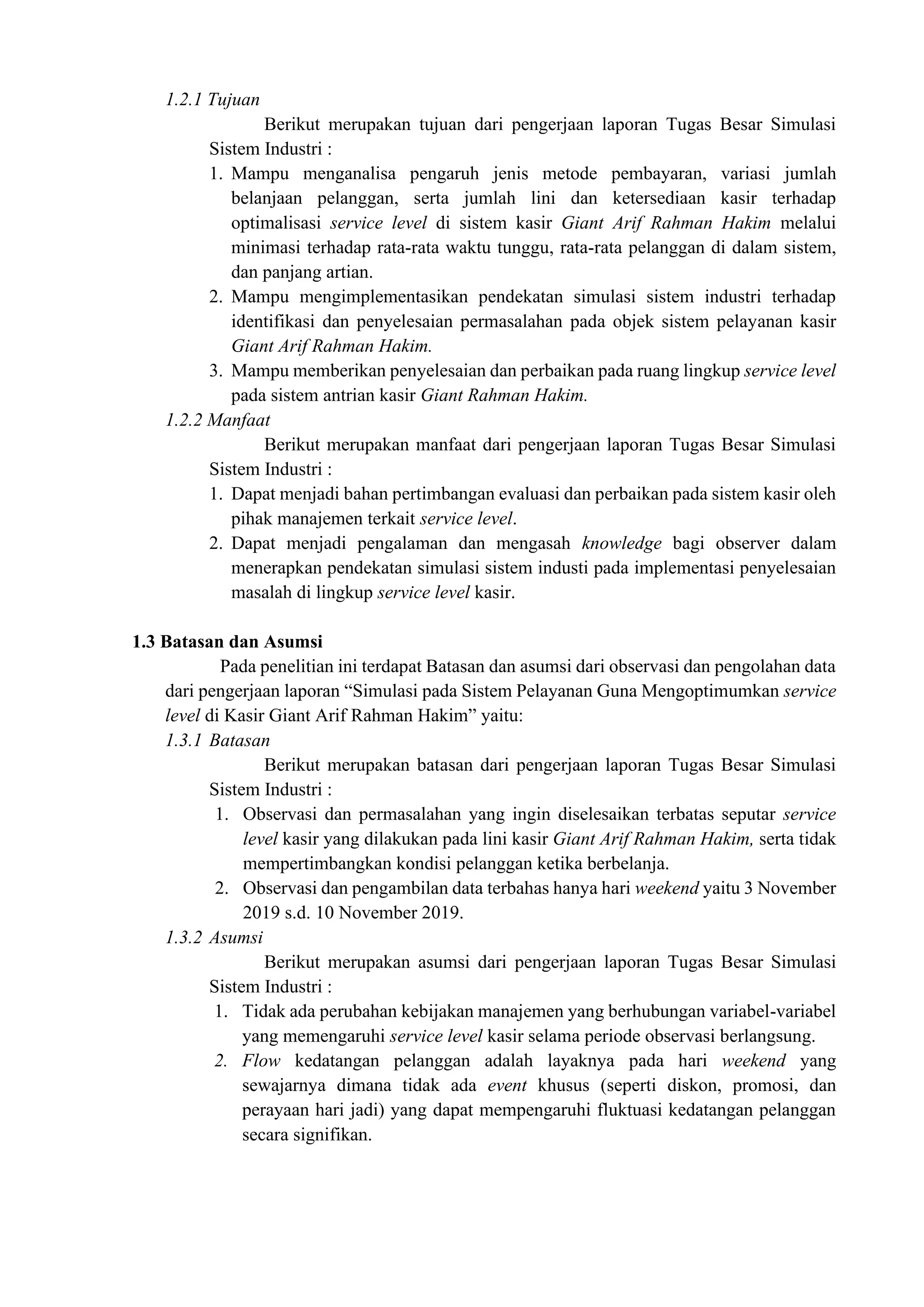 Simulasi Sistem Antrian Kasir Supermarket - Final Project | PDF