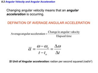 Chapter 8 university physics ritational kinematics | PDF