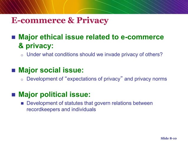 C8-Ethical, Social, & Political Issues in Ecommerce.PPT | Internet ...