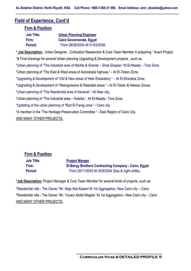 ENG.AMIR ALI ABDELMAGIED C.V. & PROFILE @ March- 2016 | PDF | Civil Engineering Industry ...
