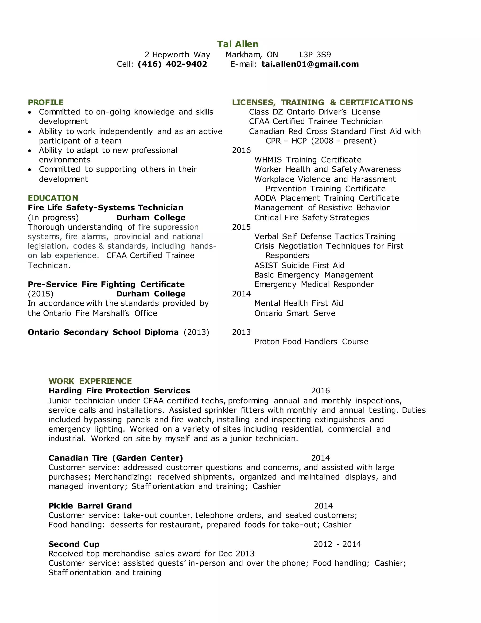 Tai Allen - Resume | DOCX