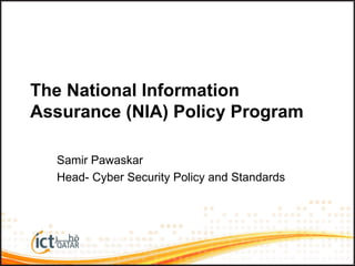 Qatar's NIA Policy Program | PDF