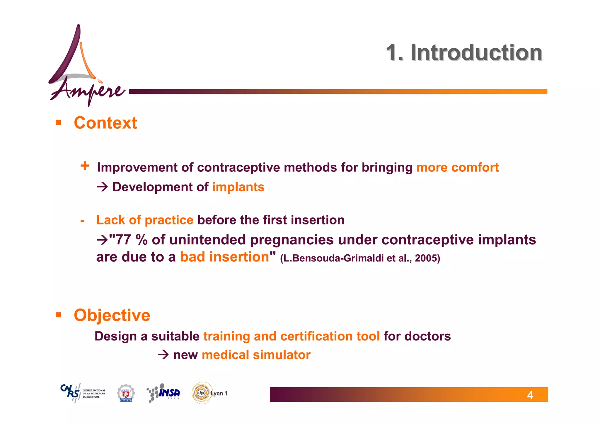Design of a medical simulator for subcutaneous contraceptive implant ...