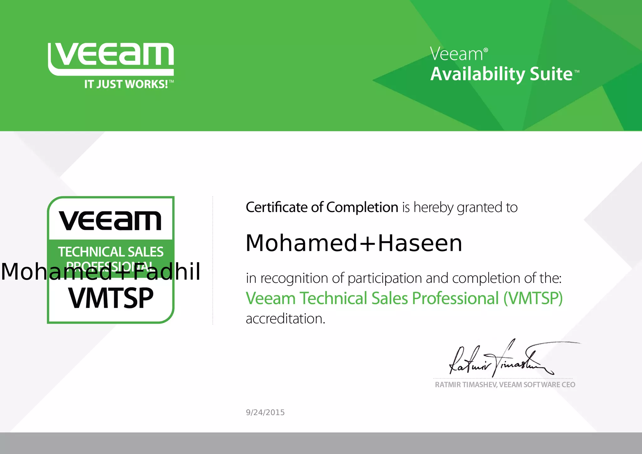 Veeam Availability Suite VMTSP | PPT