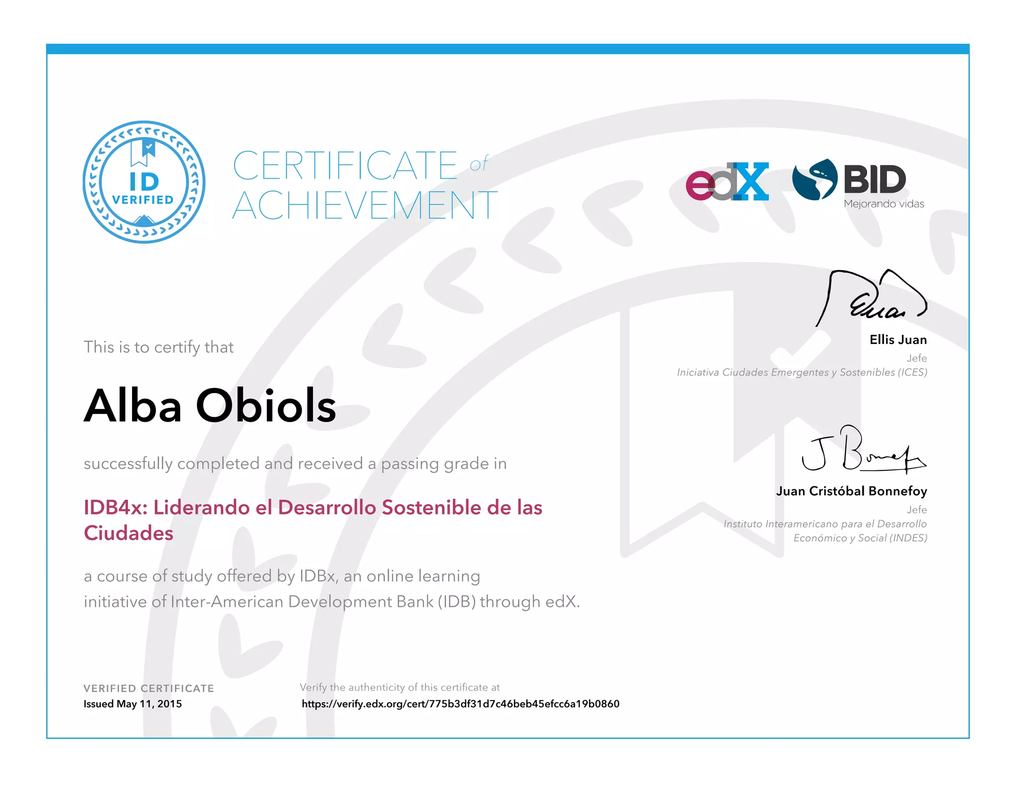 BID EDX Certificate | PPT