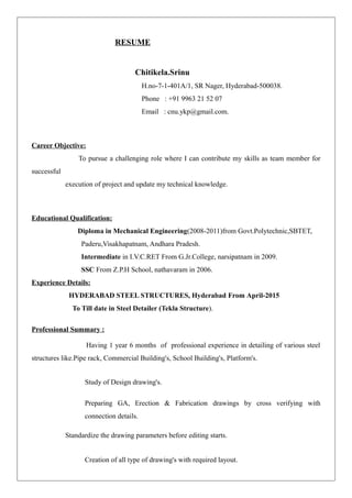 resume srinu | RTF