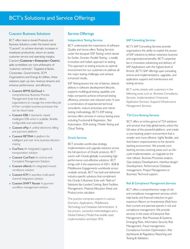 BCT Corporate Brochure | PDF