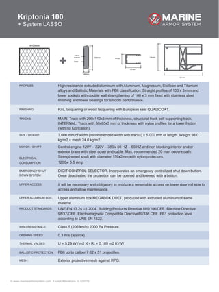 Marine Armor System Technical Catalogue 2016 | PDF