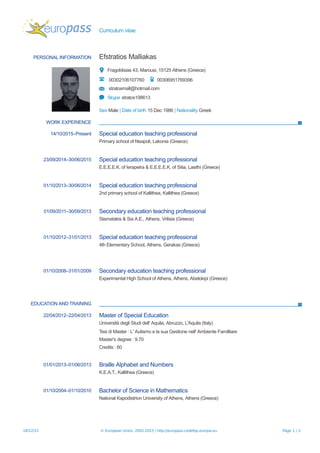 1.CV-Malliakas-english | PDF