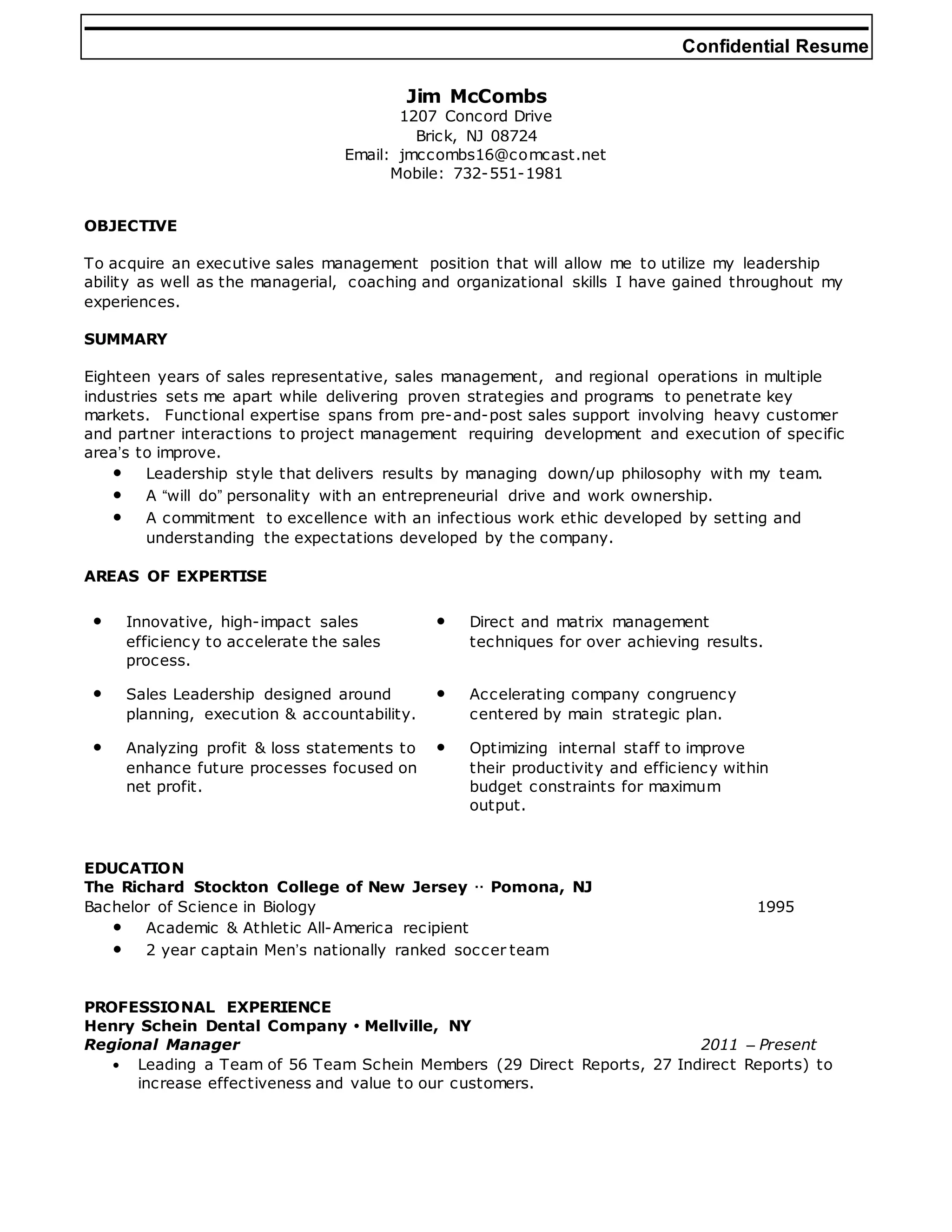Jim McCombs Resume | PDF