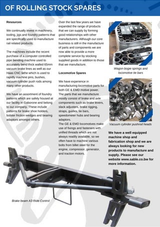 Sable rail products brochure Std | PDF