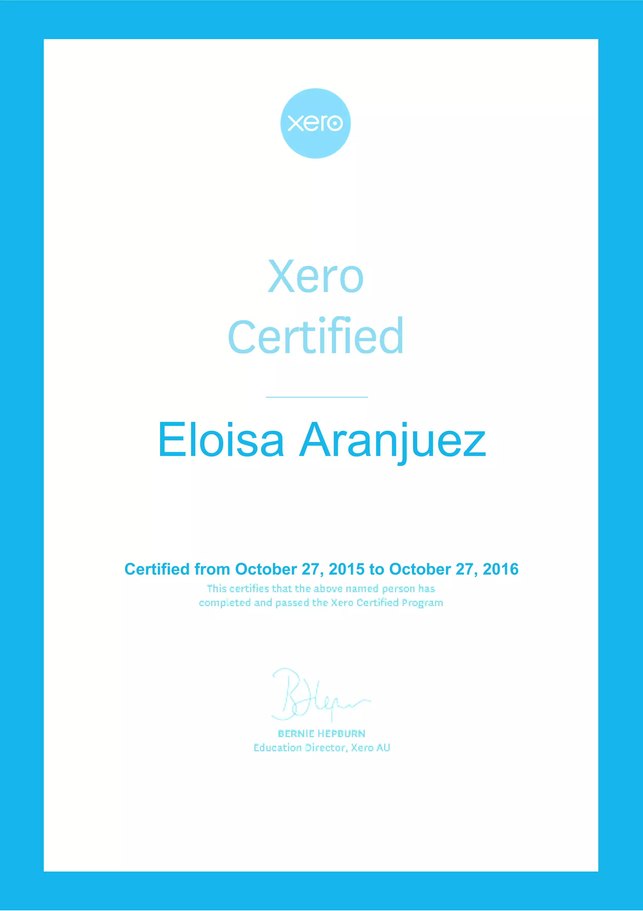 Xero Certificate | PDF