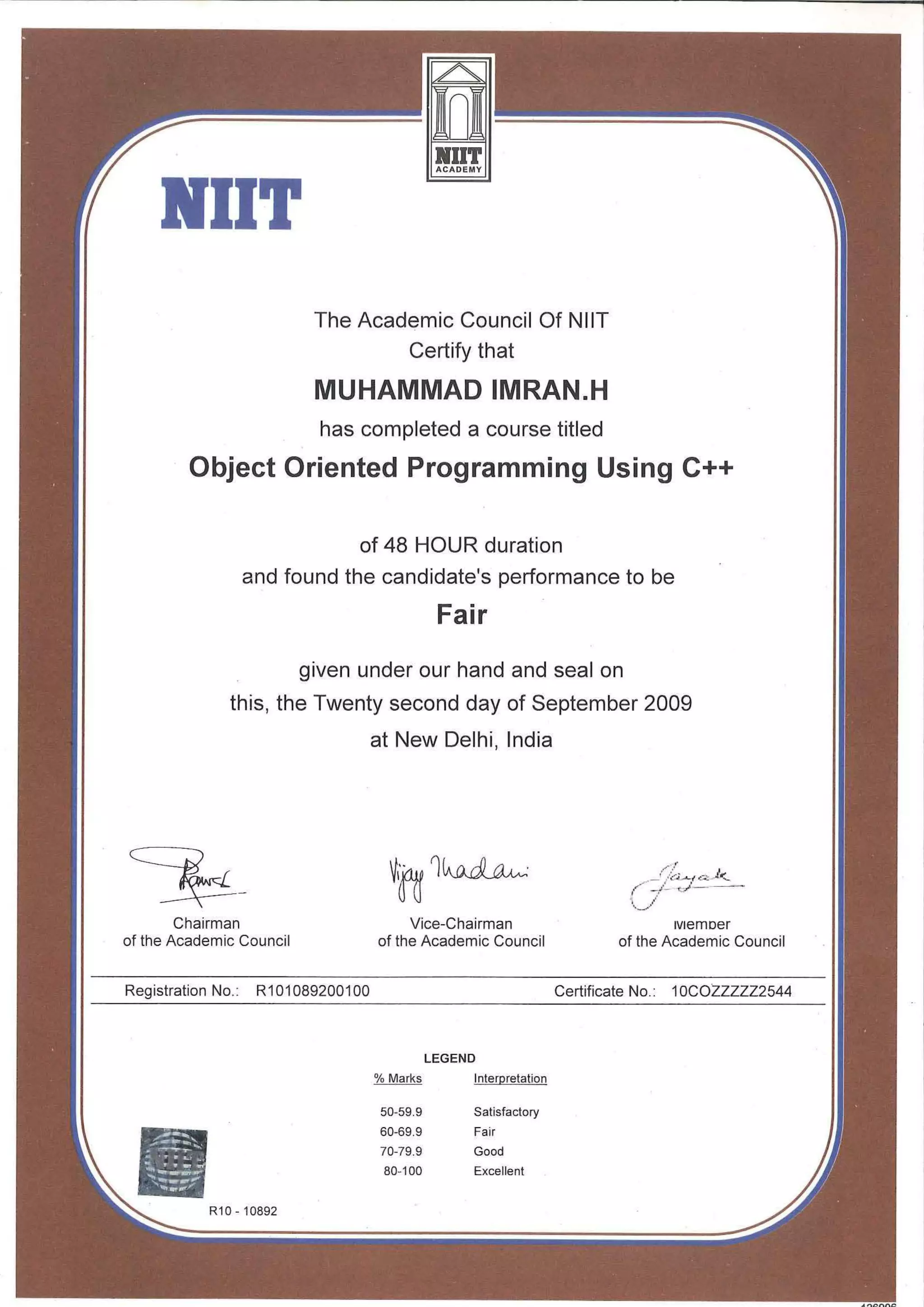 NIIT1 CERT | PDF