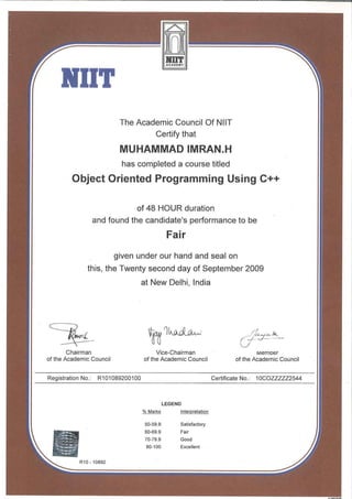 NIIT1 CERT | PDF