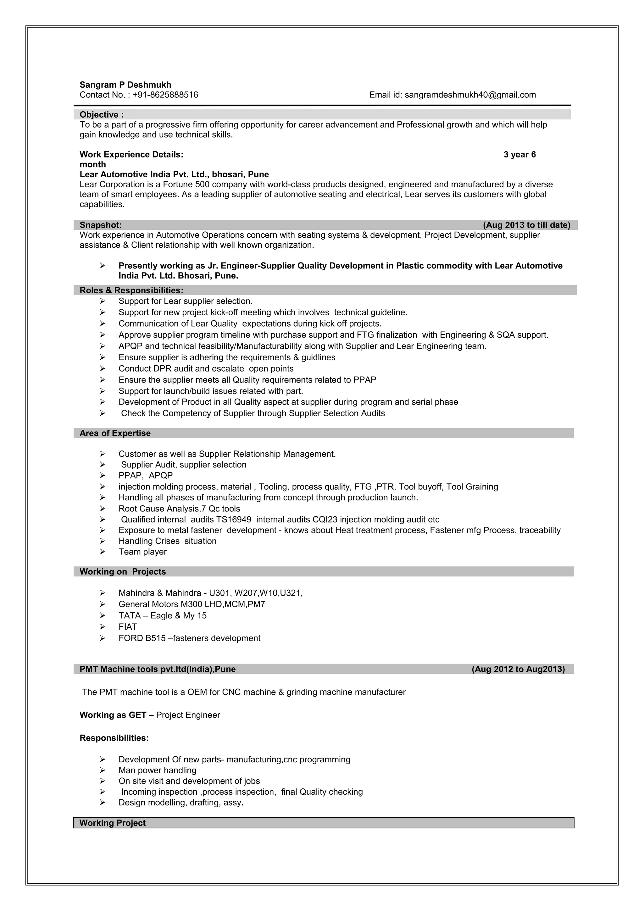 Resume_sangram | DOC