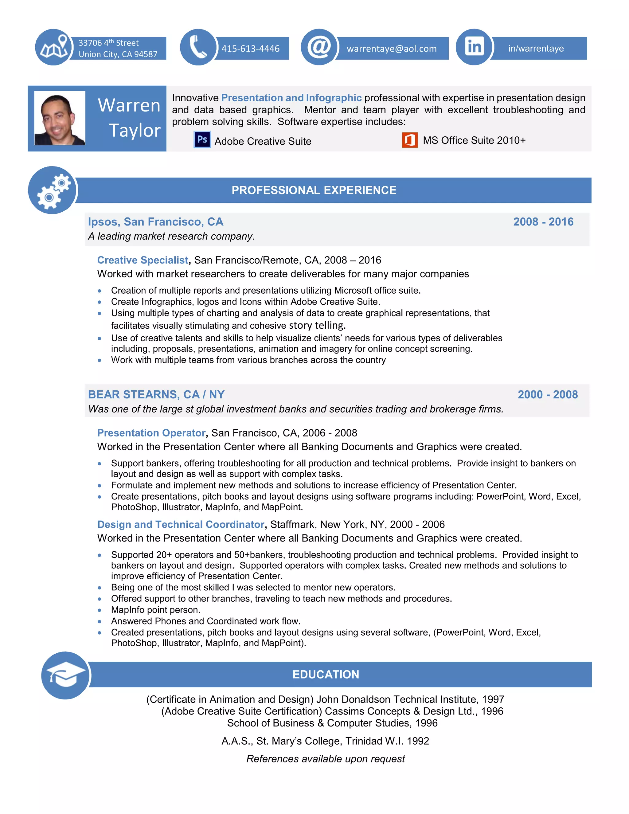 Warren Taylor Resume 2016 | PDF