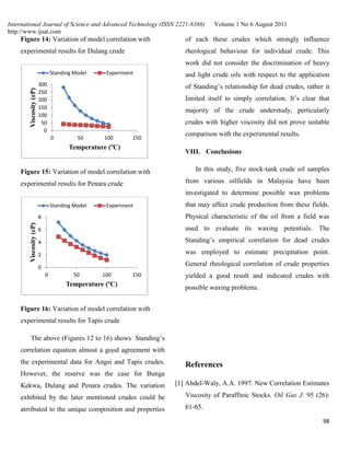 Prediction of wax Deposition Risk of Malaysian Crude... | PDF
