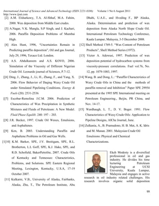 Prediction of wax Deposition Risk of Malaysian Crude... | PDF