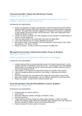 CV Sam Higgs | PDF