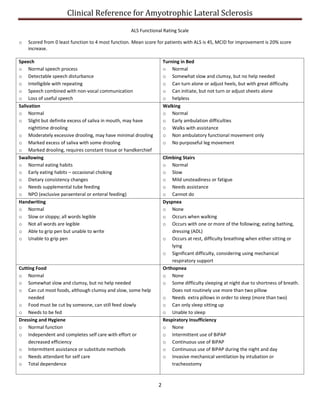 ALS Clinical Reference Handout | PDF