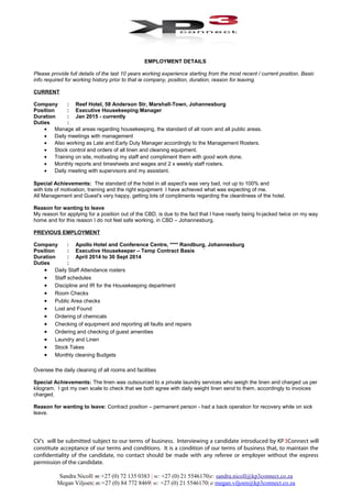 L L HUIJINK - FINAL NEW UPDATED CV - SEPT 2015 | DOC | Resume Writing ...