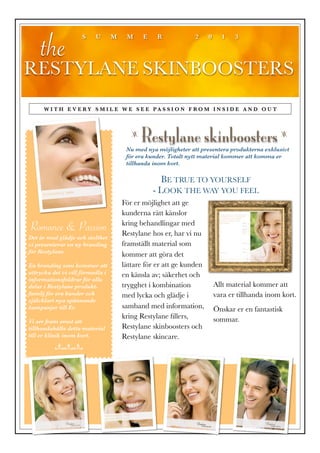 Marketing Restylane skinboosters 2013 | PDF
