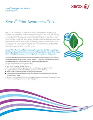 Print awareness tool | PDF