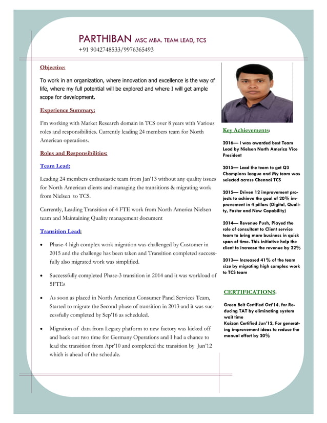 Parthiban Resume | PDF