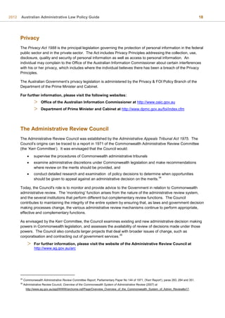 Australian Administrative Law Policy Guide | PDF