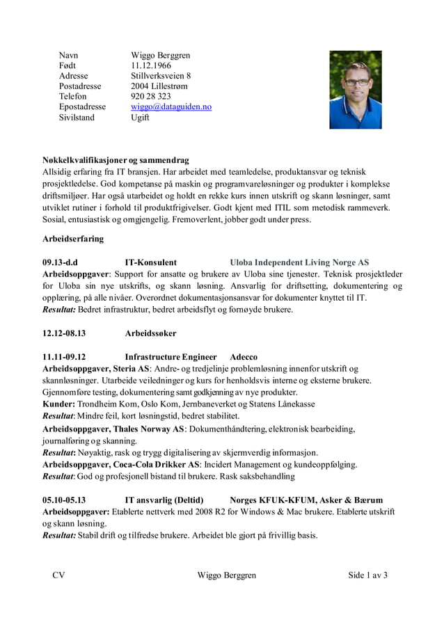 Wiggo CV | PDF