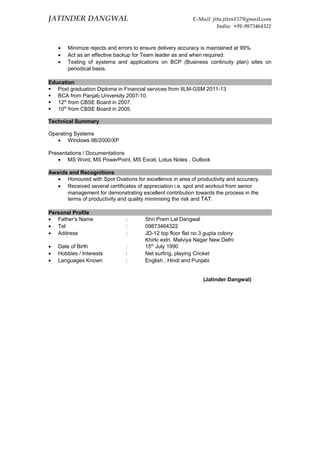 jatinder CV nau (2) | PDF