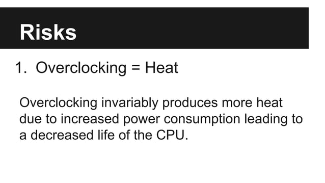 Blake Novak semester 2 presentation on overclocking and heat | PDF ...