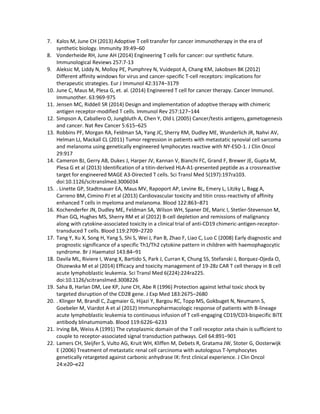 Review of Adoptive T-Cell Immunotherapy | PDF