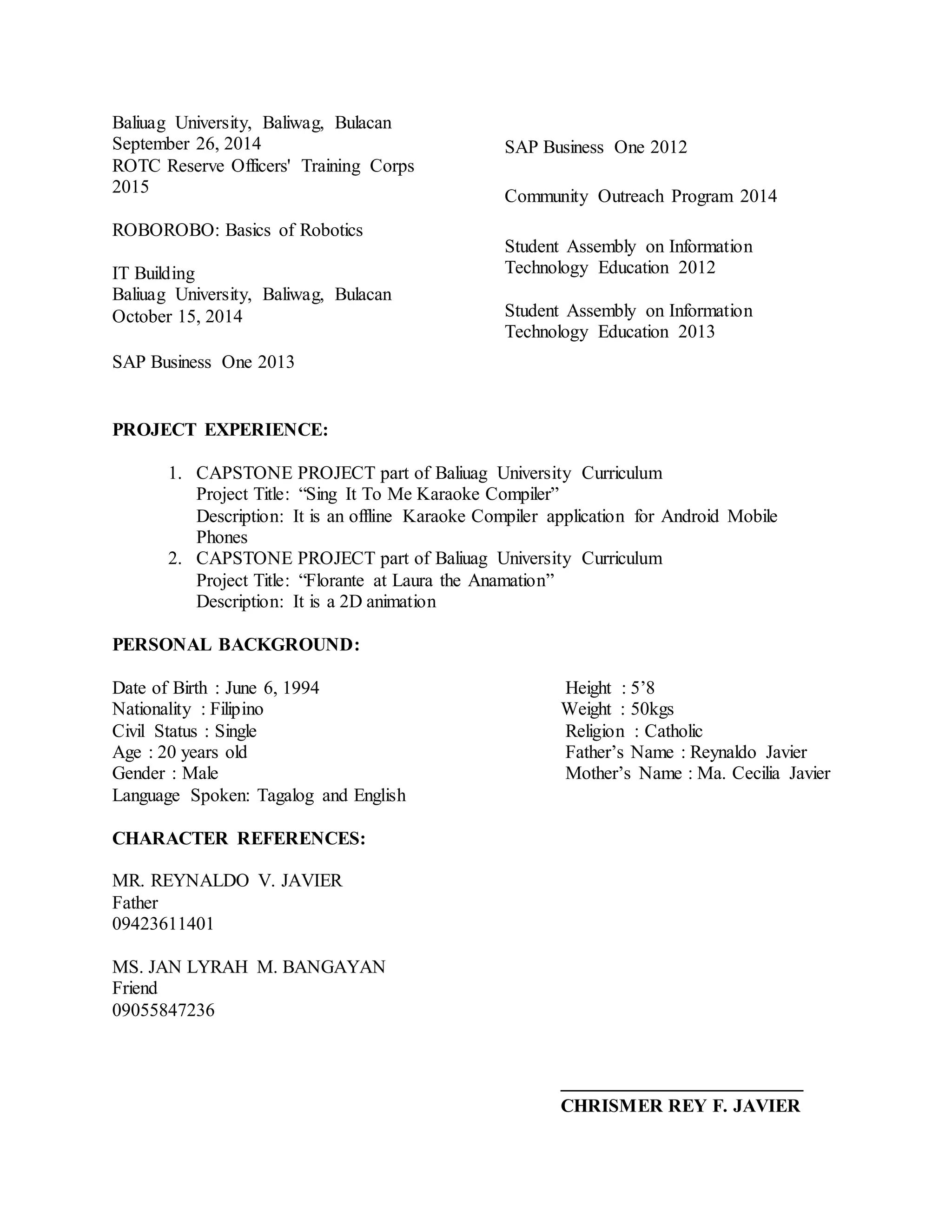 Resume_Ko | DOCX | Education