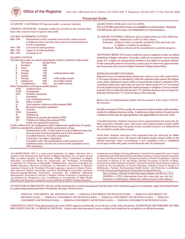 Mahmoud Abu Farha_ MBA Transcript_Indiana University of Pennsylvania | PDF