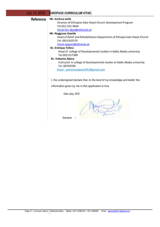 Updated Nathanael's CV | PDF | Agriculture | Industries