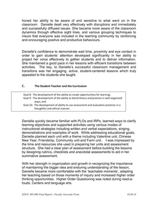 Danielle 405 FA FINAL REPORT | PDF