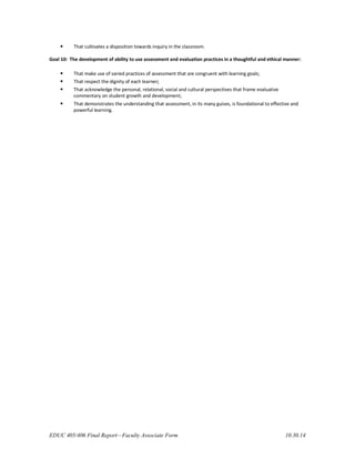 Danielle 405 FA FINAL REPORT | PDF