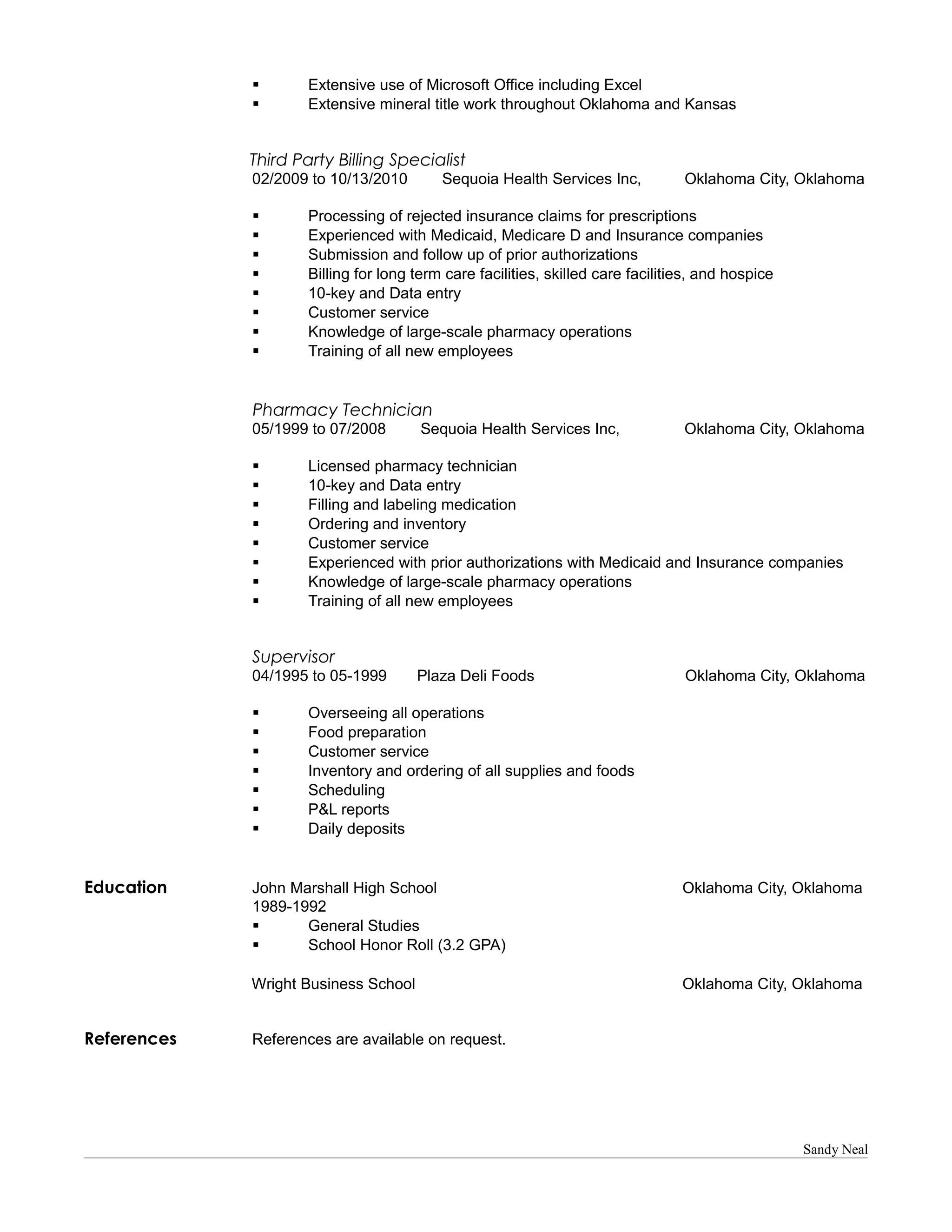 sandyresume(2a) | DOC