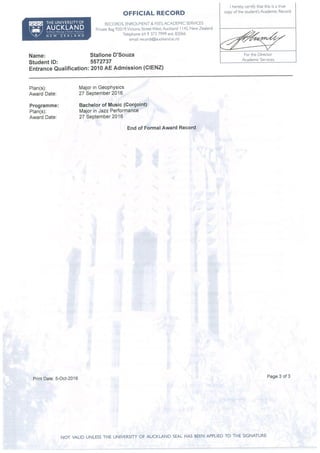 Official Academic transcript | PDF