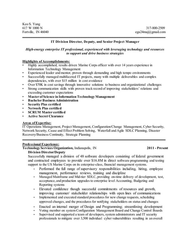 Keo Yang_Resume | DOCX | IT and Internet Support | Internet