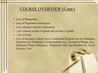 Business Law Presentaion-Outlines- | PPTX