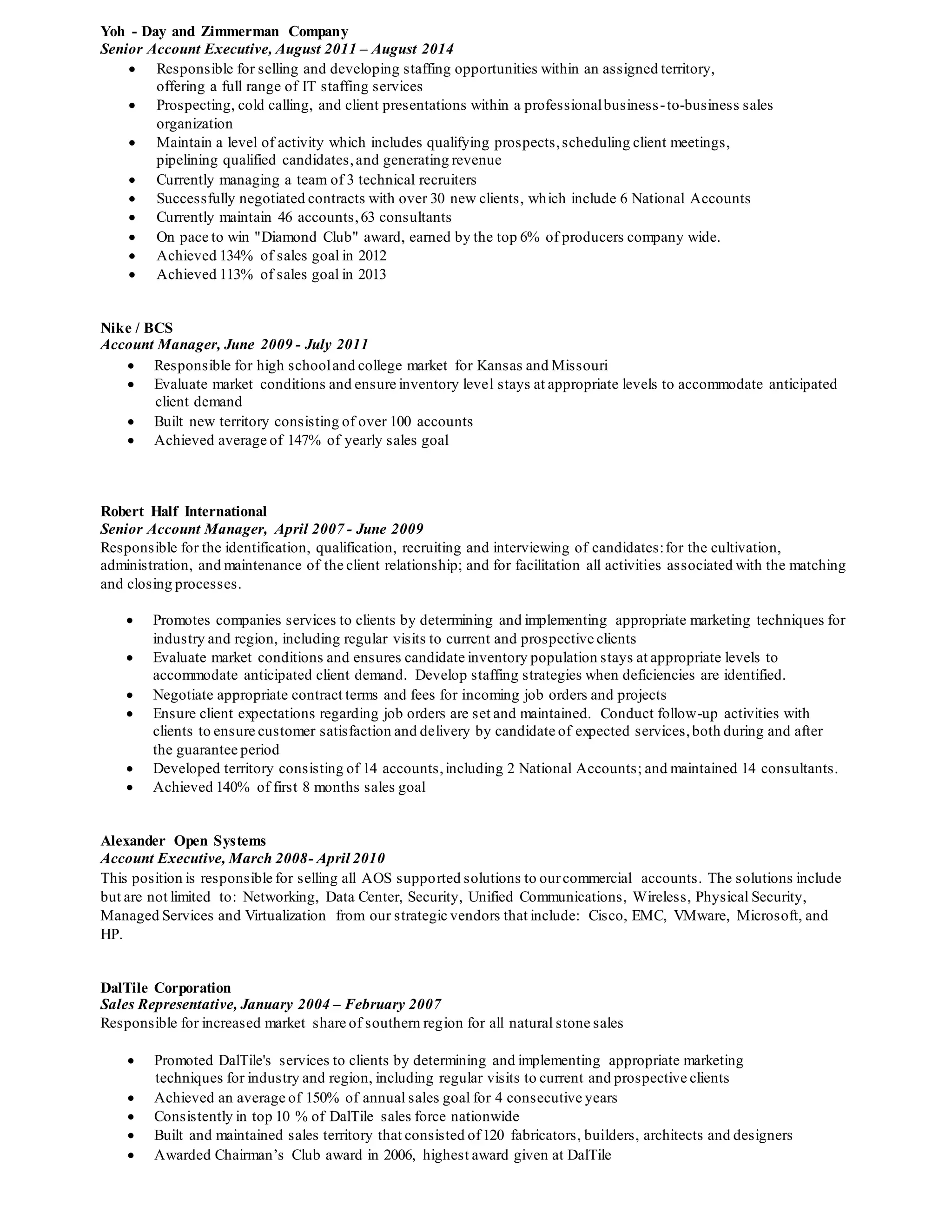 Harbaugh_Brian - resume | DOCX | Sales | Business