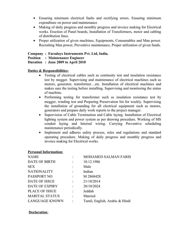 Electrical Qa Qc Engineer Pdf