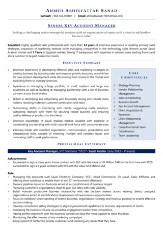 Ahmed A Sanad - Resume - Final | PDF