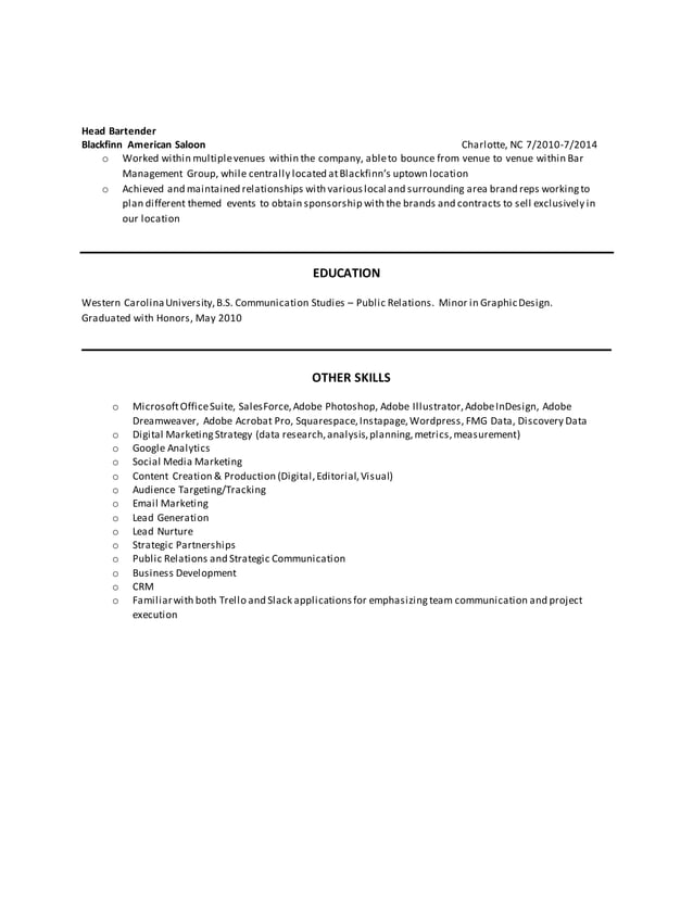 Carly Walker - Resume - 091416 | PDF