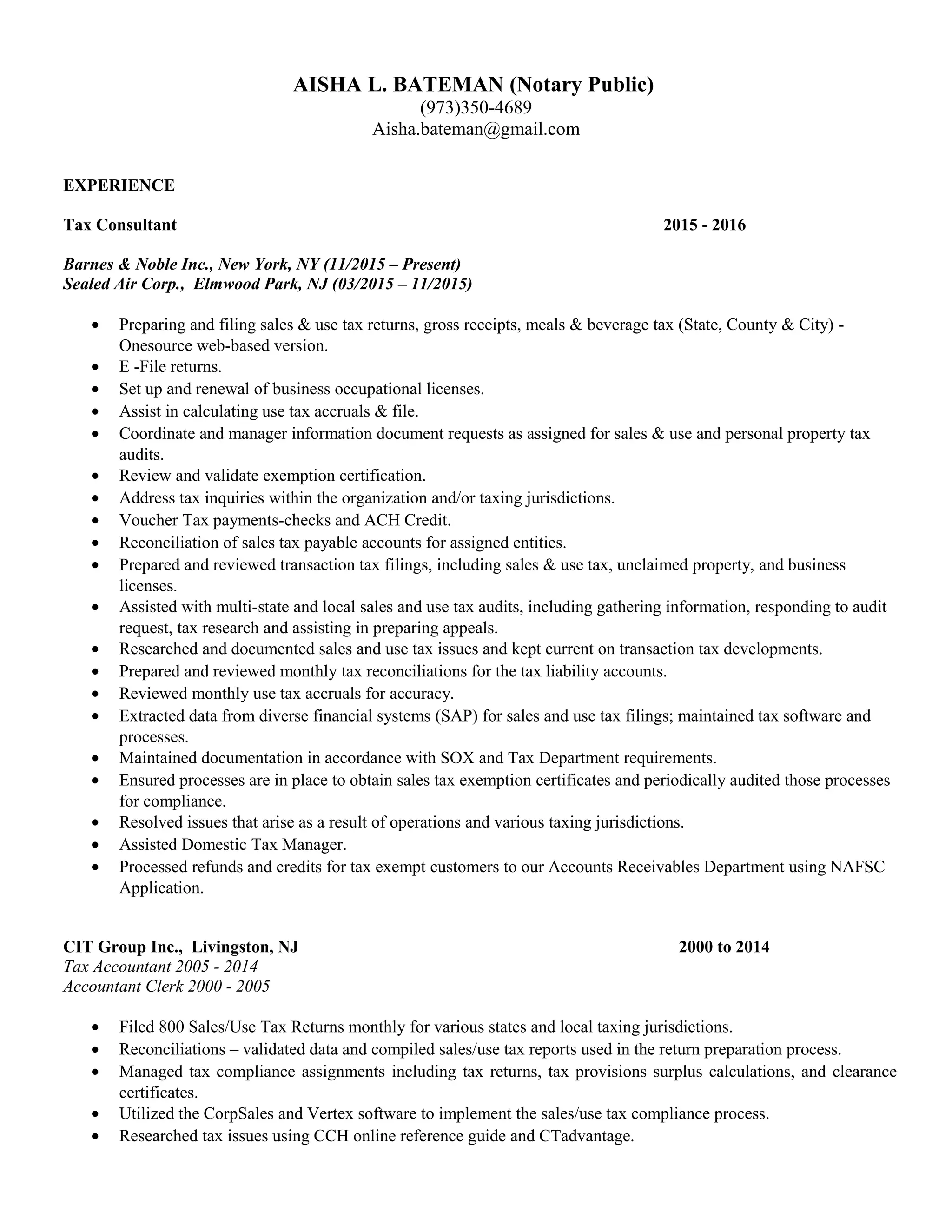 Aisha Bateman Resume | DOC