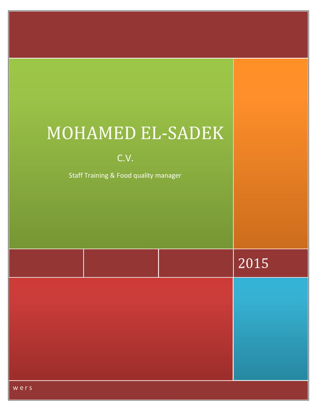 MOHAMED EL-SADEK | DOCX | Food Industry | Industries