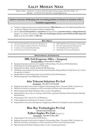 Lalit Mohan Negi | DOCX | Business Accounting & Finance | Business