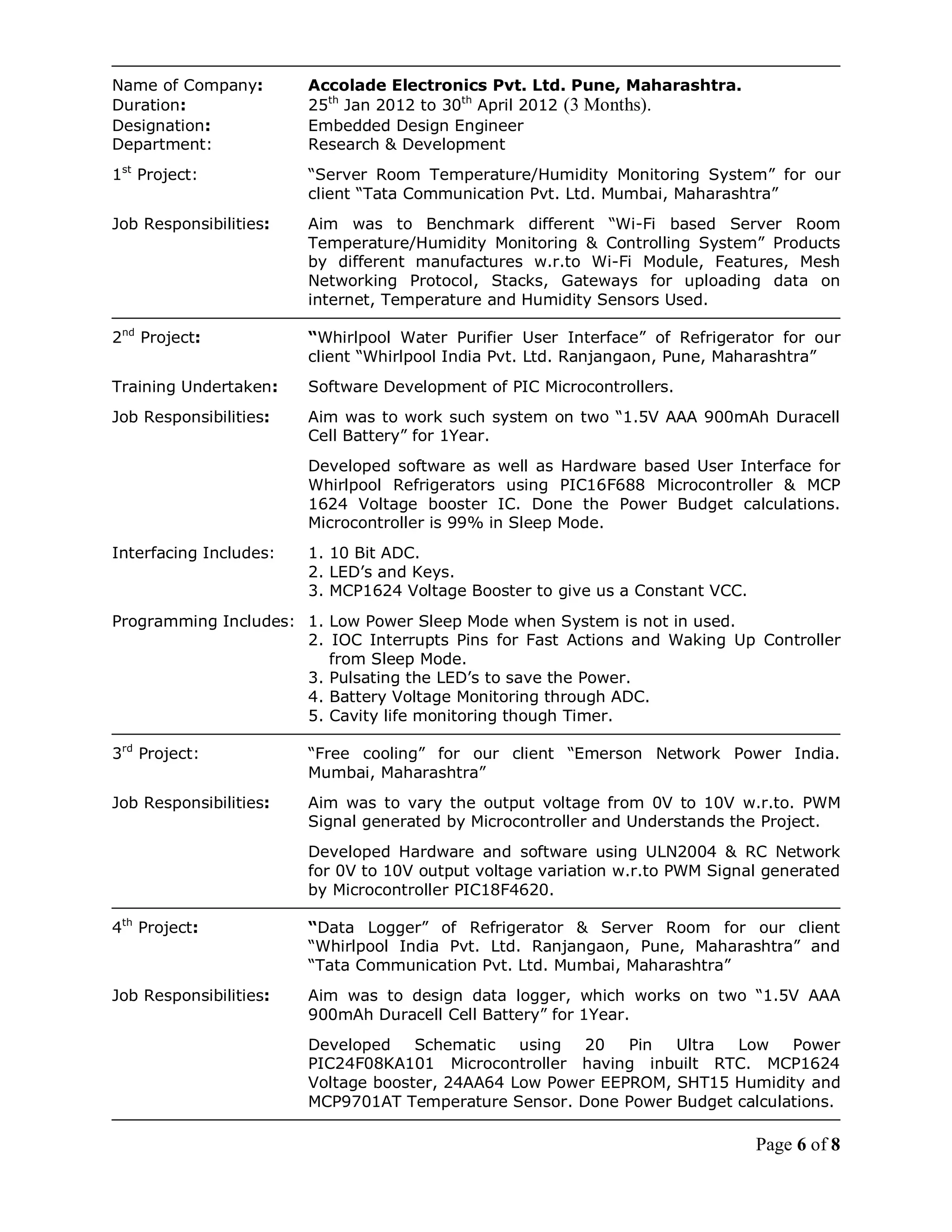 CV SANDEEP_EKHE_ME_VLSI and Embedded Systems_4.9 year Exp in Embedded Firmware Designing | PDF